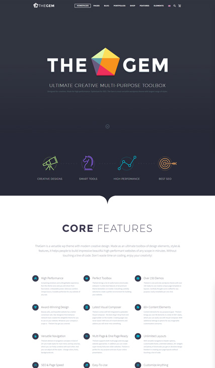 Main landing – TheGem Creative High-Performance Multi-Purpose WordPress Theme